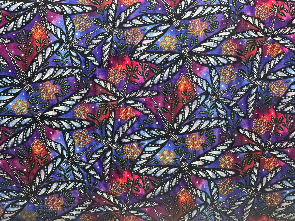 Quilting Cotton - Dragonflies - 1/2 metre – Atex Designer Fabrics