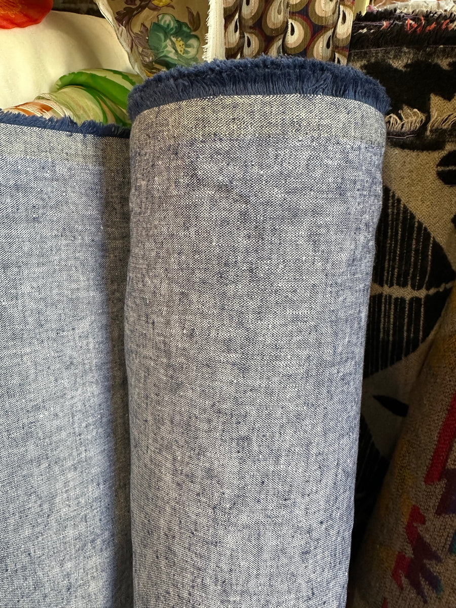 6 oz Medium Linen/Cotton- navy/white 1/2 metre – Atex Designer Fabrics