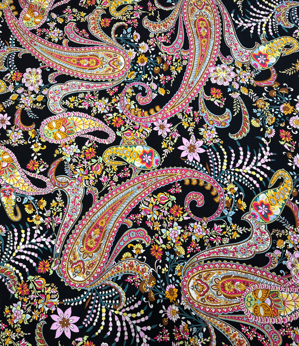 Printed Knit - Paisley - 1/2 metre – Atex Designer Fabrics
